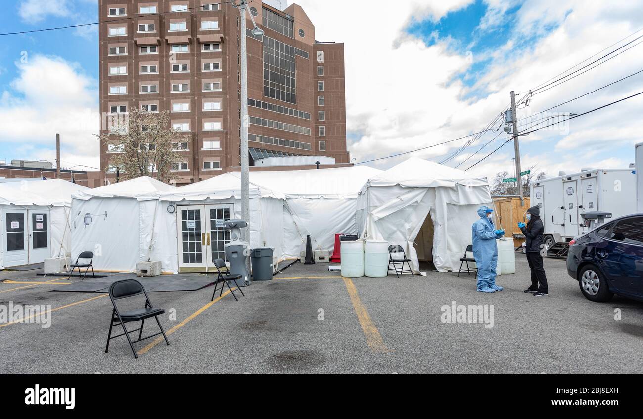 April 22, 2020, Boston, Massachusetts, USA:The Boston Health Care for ...