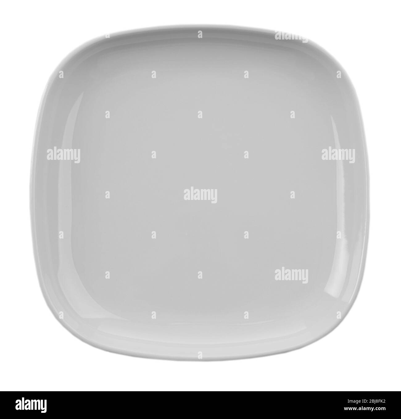 Square ceramic plate, isolated on white Stock Photo - Alamy