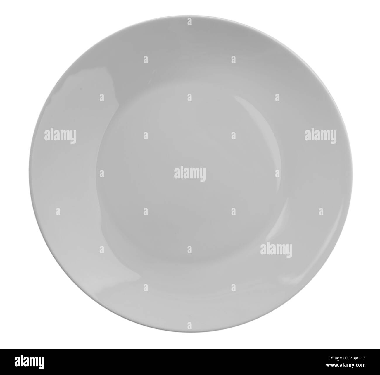 Round ceramic plate, isolated on white Stock Photo - Alamy