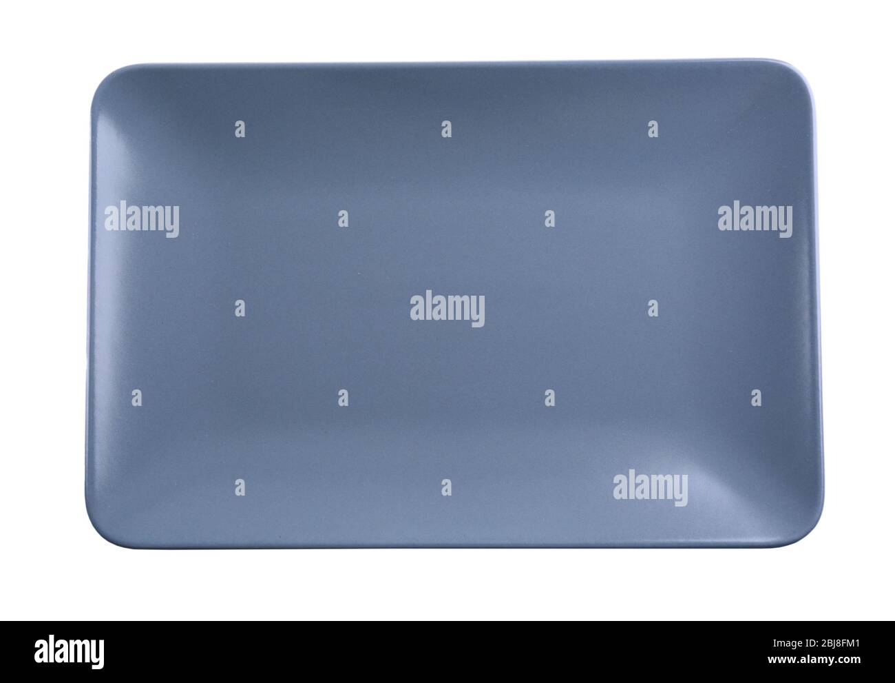 Rectangular grey ceramic dish, isolated on white Stock Photo - Alamy