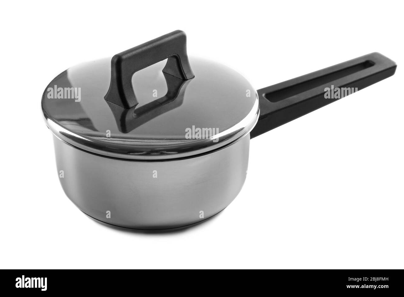 Silver water dipper, isolated on white Stock Photo - Alamy