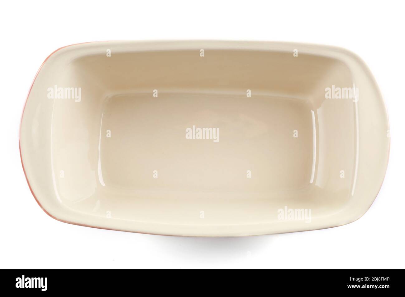 Rectangular ceramic baking dish, isolated on white Stock Photo - Alamy