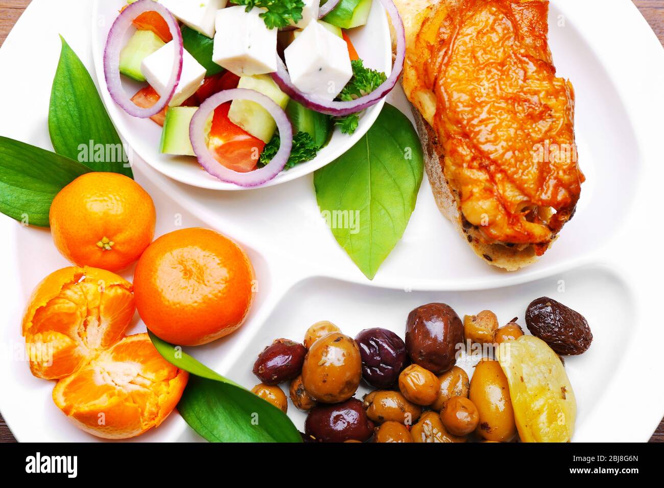 Traditional Greek lunch, closeup Stock Photo - Alamy