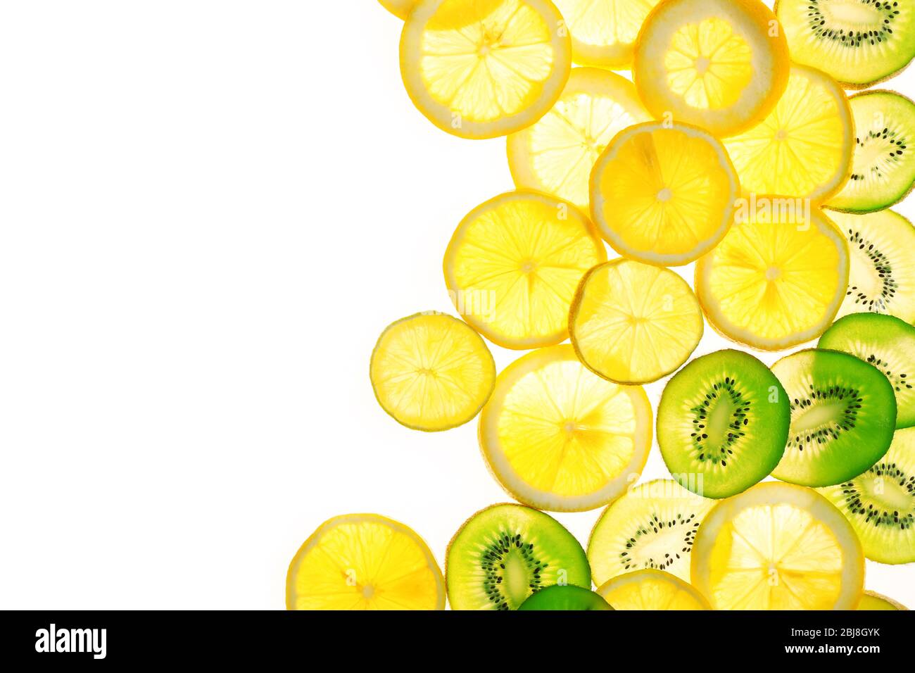 Fresh sliced citrus isolated on white Stock Photo - Alamy