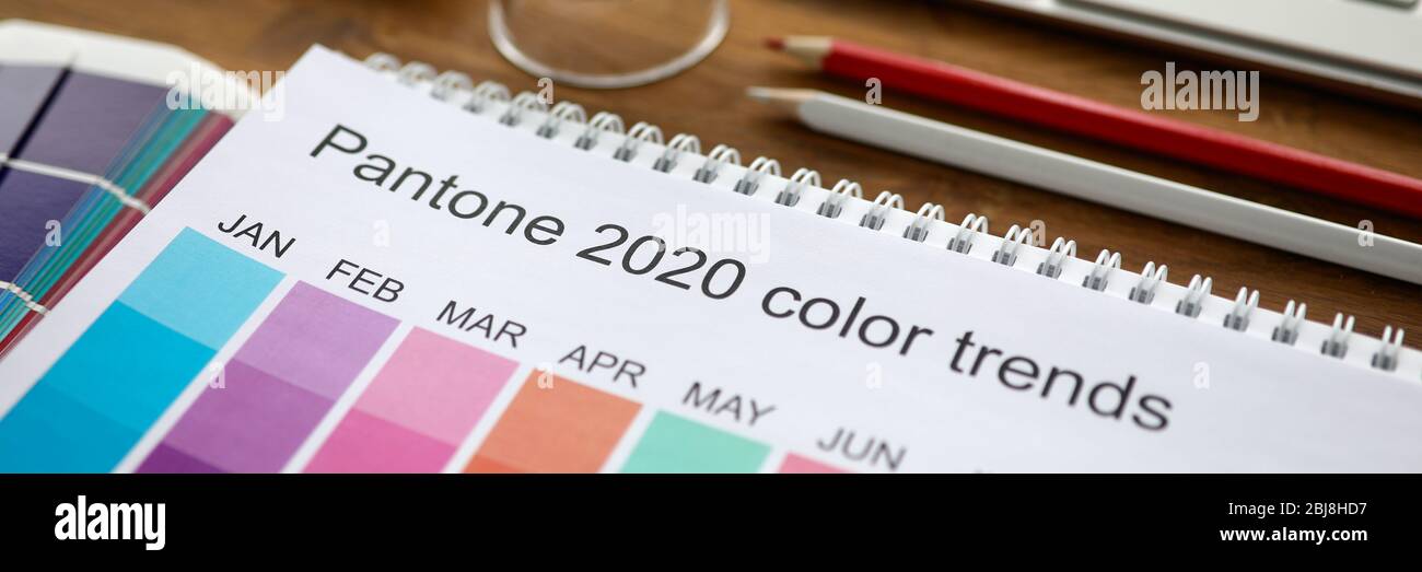 Calendar month selection trend colour concept Stock Photo - Alamy