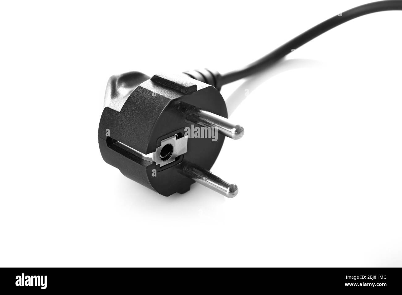 Power plug isolated on white Stock Photo - Alamy