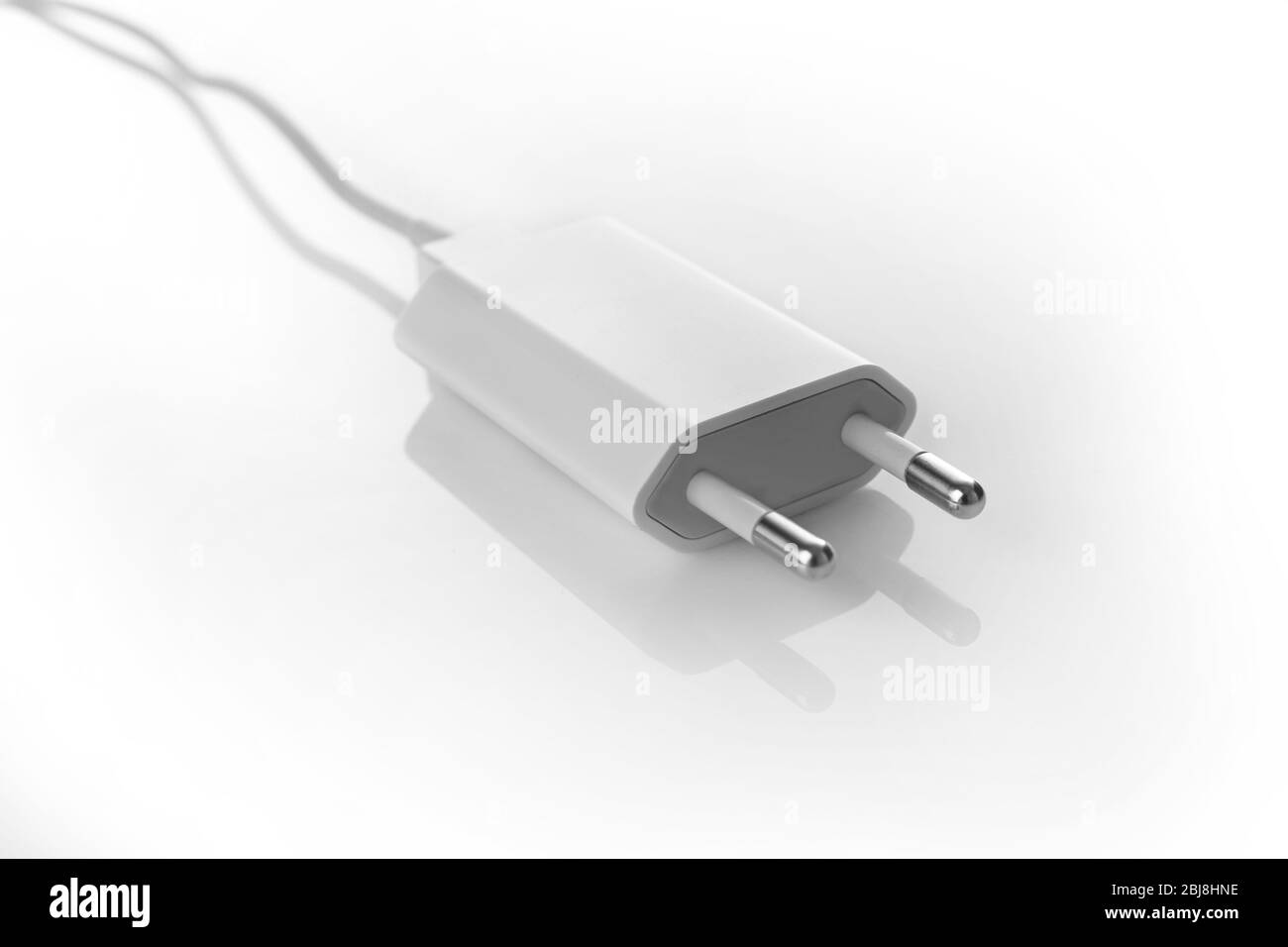 Power plug isolated on white Stock Photo - Alamy