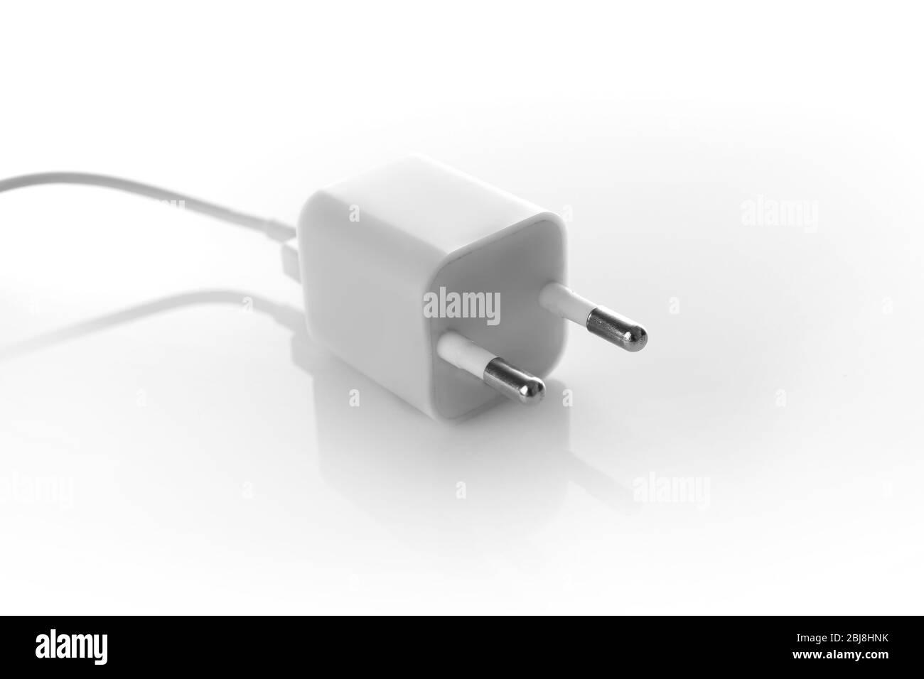 Power plug isolated on white Stock Photo - Alamy