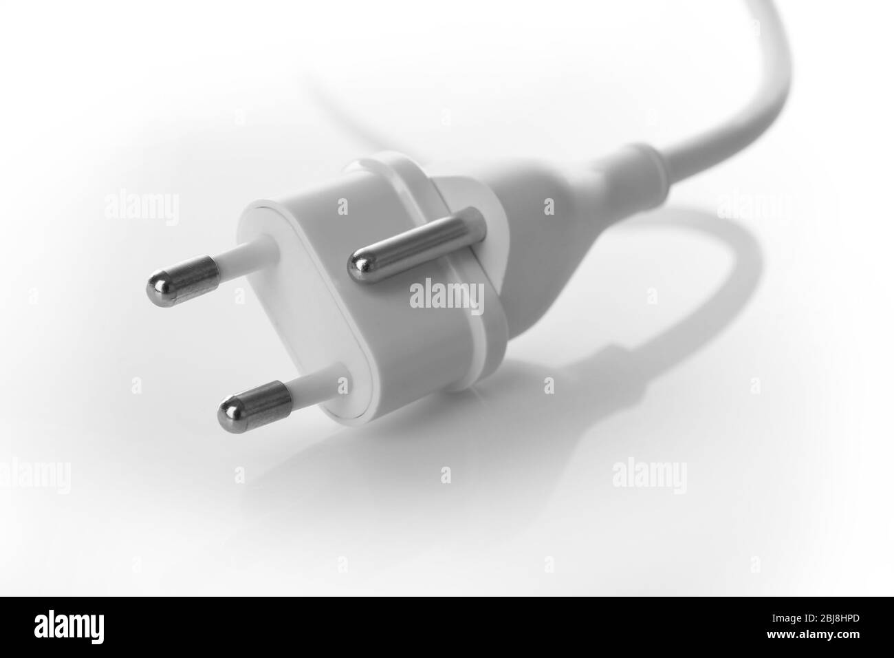 Power plug isolated on white Stock Photo - Alamy