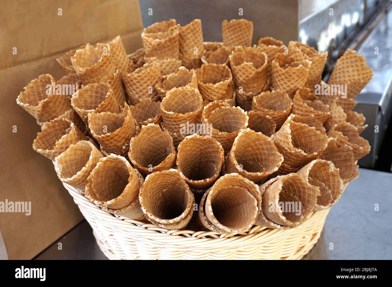 Ice cream wafers Stock Photo - Alamy