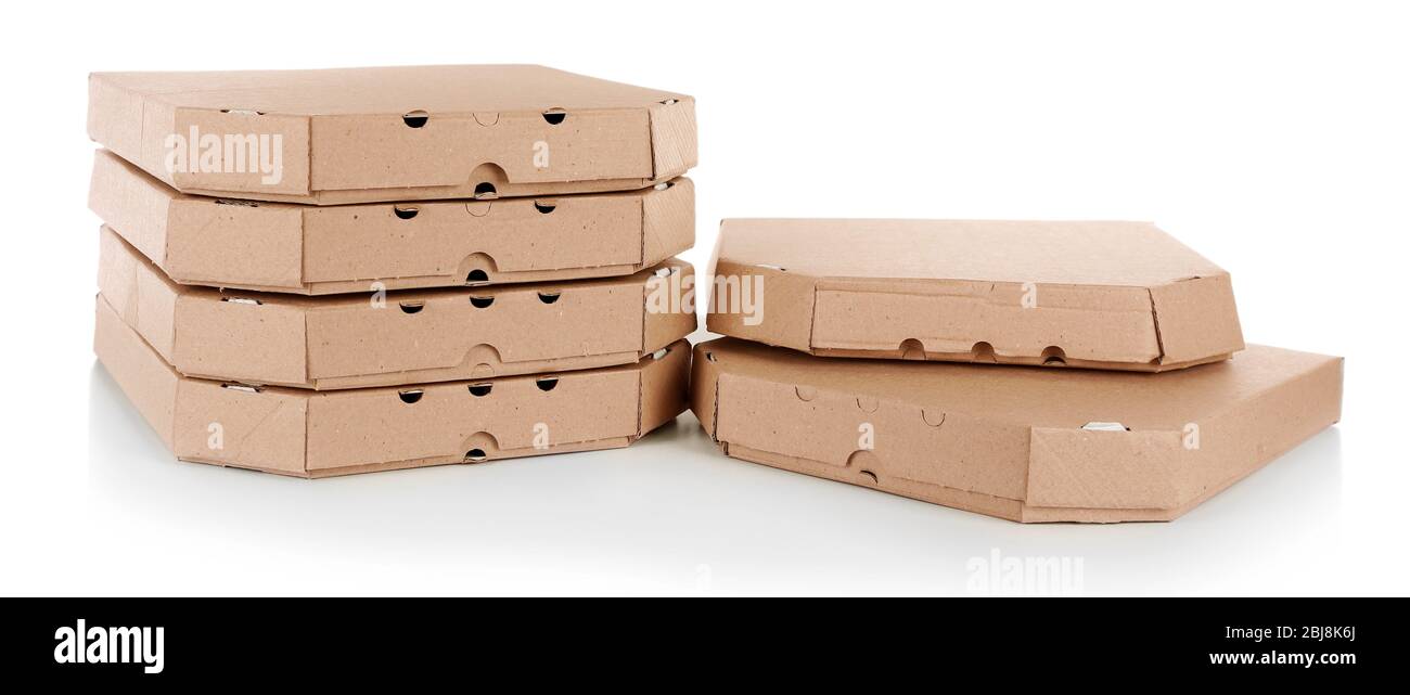 Pile pizza boxes Cut Out Stock Images & Pictures - Alamy