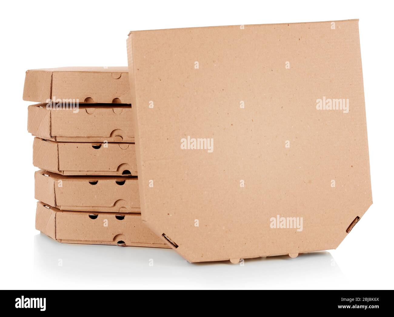 Stack of pizza boxes, isolated on white Stock Photo - Alamy