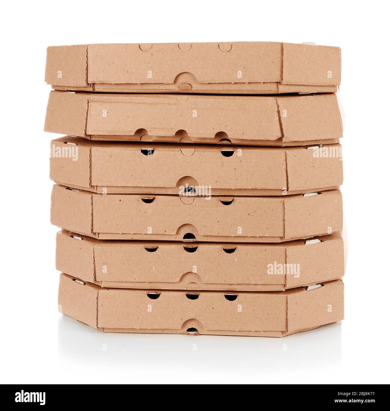 Stack of pizza boxes, isolated on white Stock Photo - Alamy