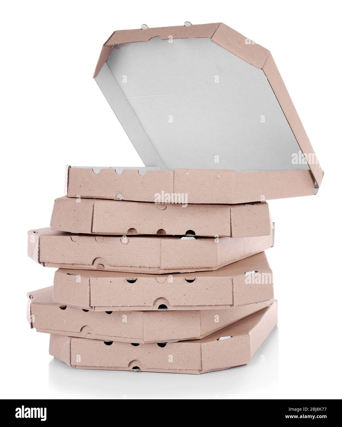 Stack of pizza boxes, isolated on white Stock Photo - Alamy