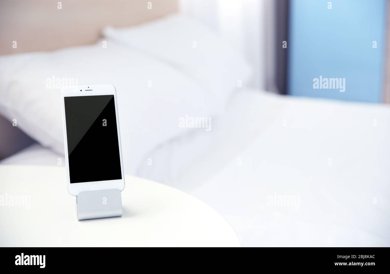 Mobile alarm clock Stock Photo - Alamy