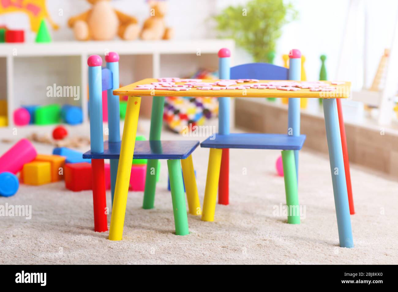 Empty kid's playing room interior Stock Photo - Alamy