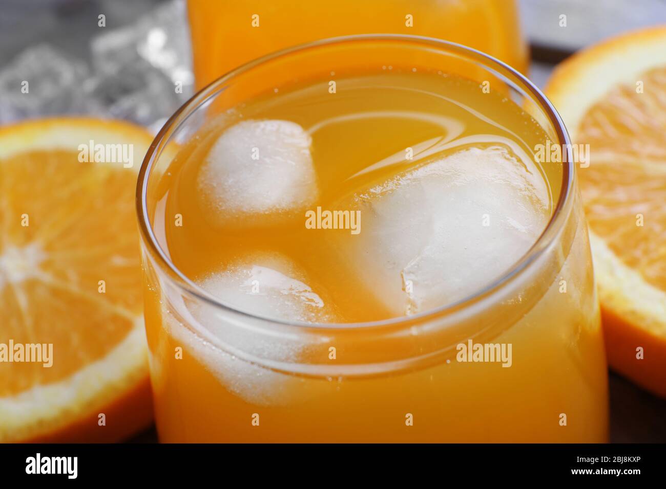 Orange juice poured drinking glass hi-res stock photography and images ...