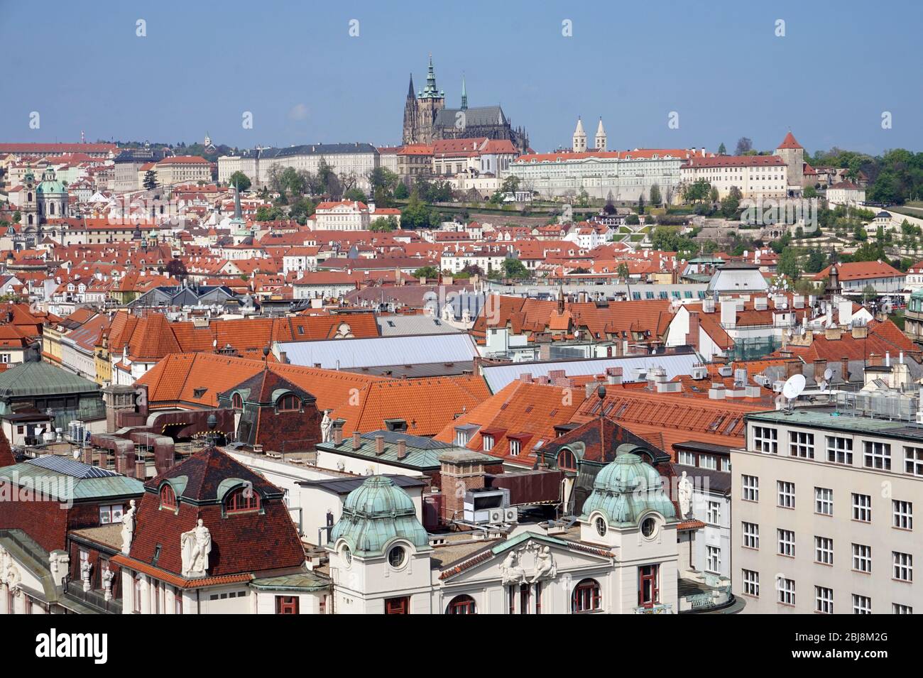 Prague castle scenic spring aerial hi-res stock photography and images ...