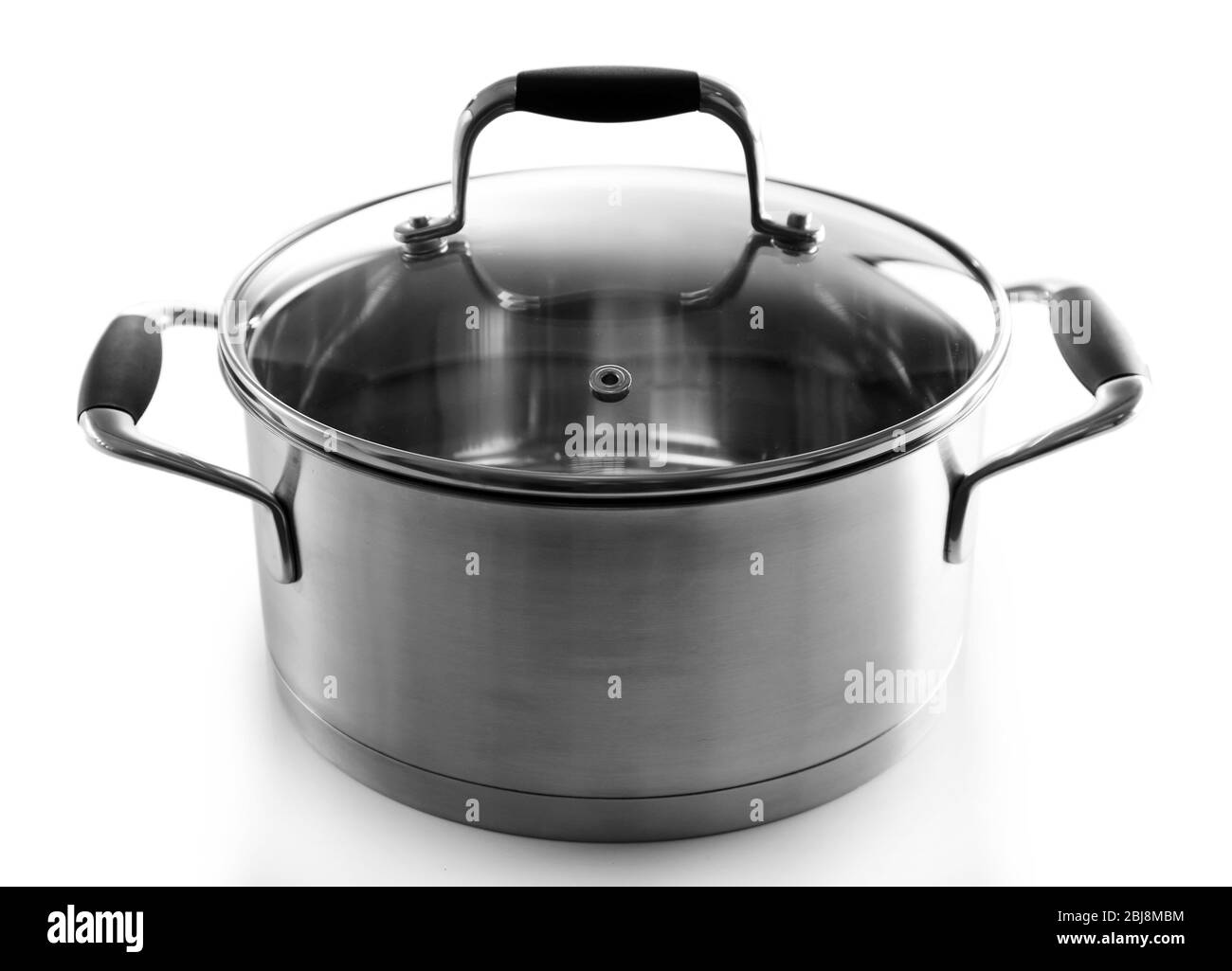 Metal pan isolated on white Stock Photo - Alamy