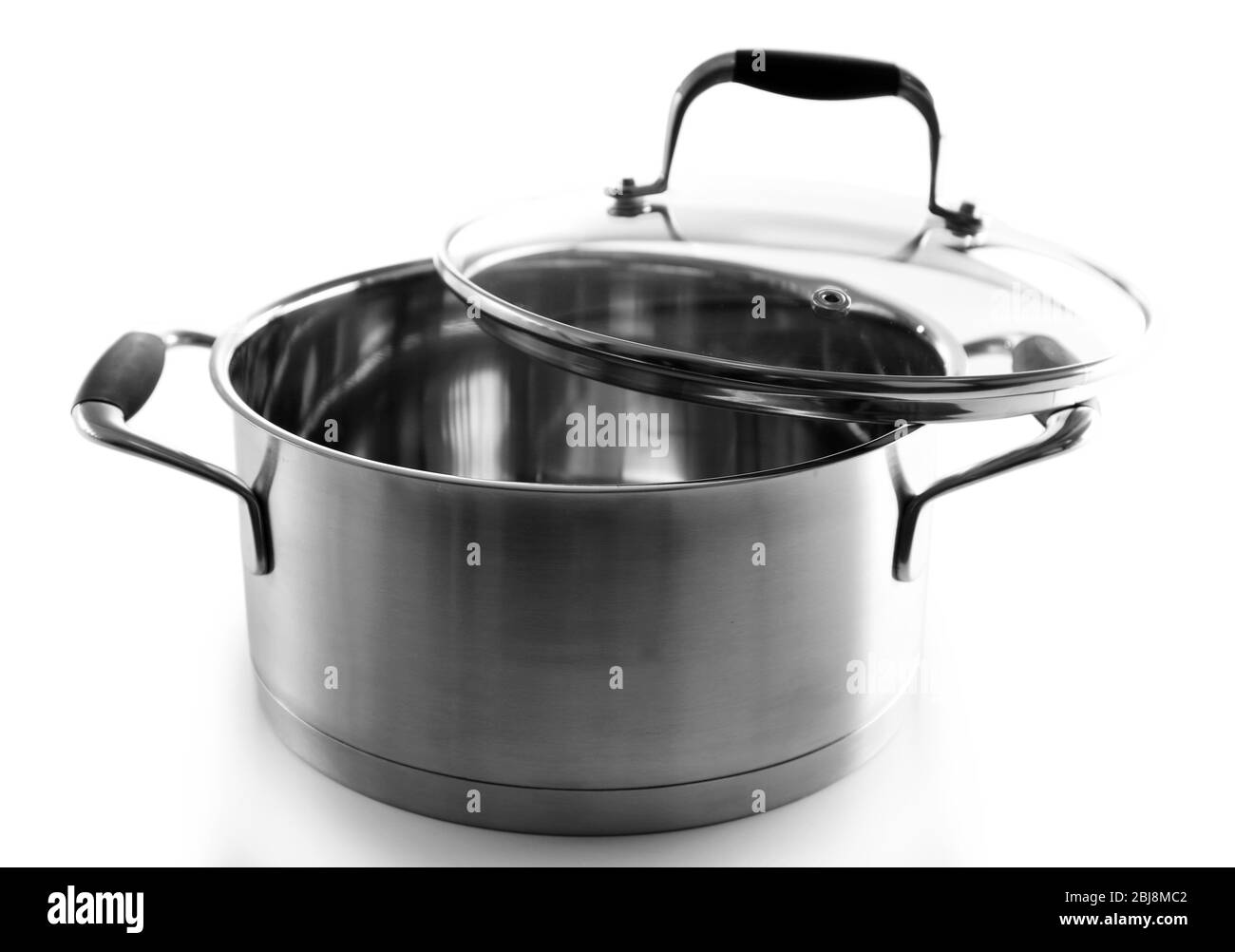 Metal pan isolated on white Stock Photo - Alamy