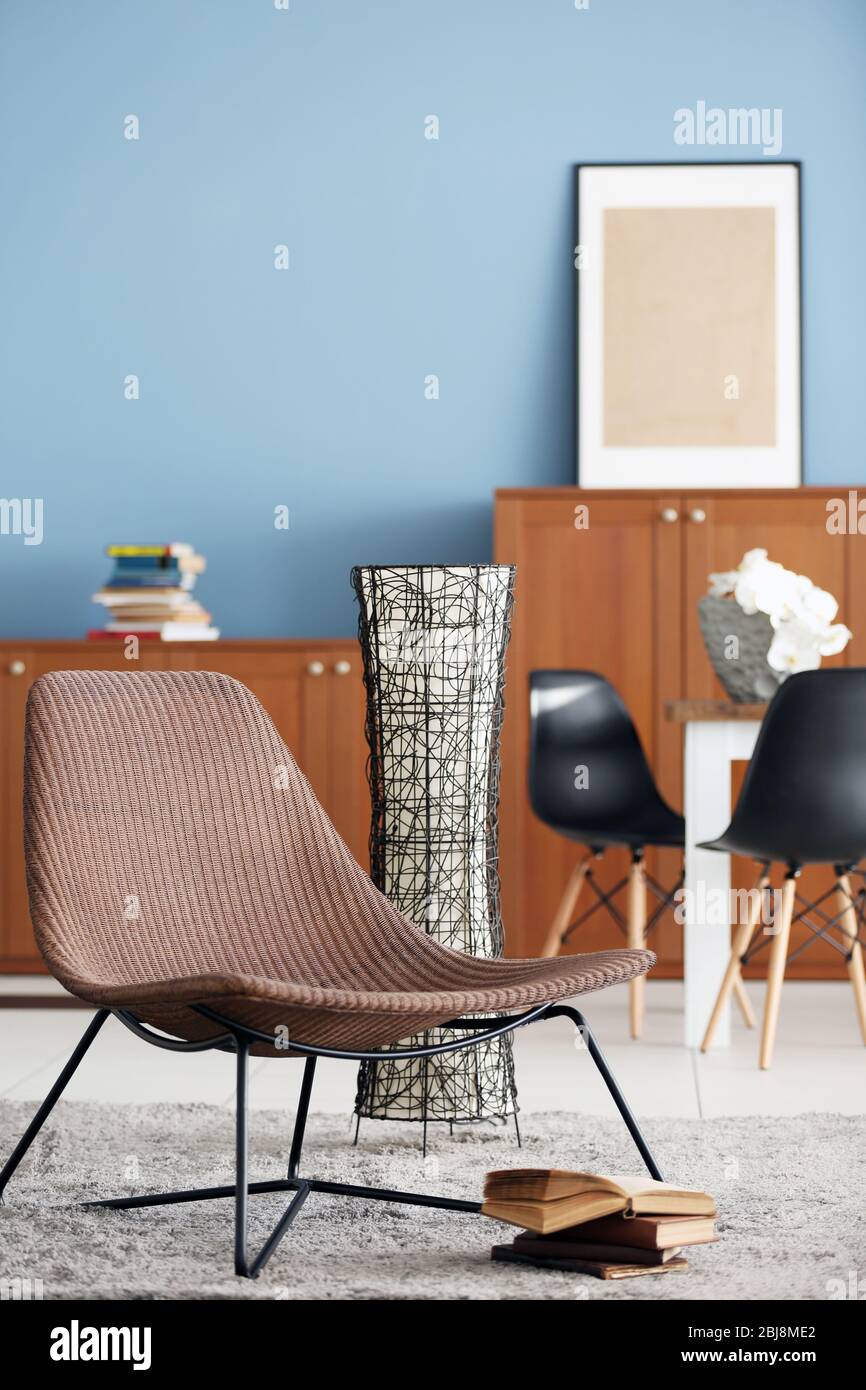 Design interior of living room with comfortable chair Stock Photo - Alamy