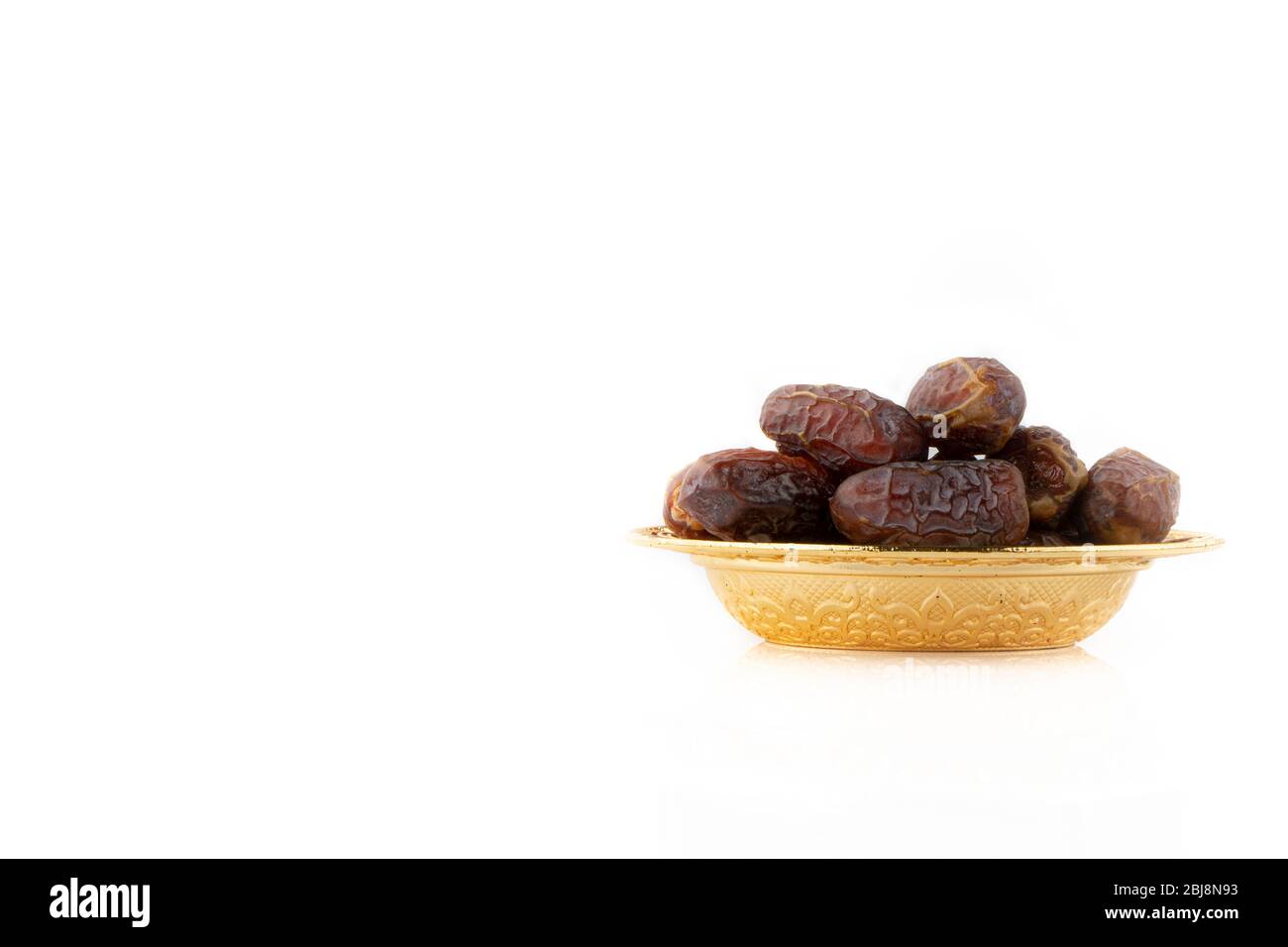 Date fruits or dry dates isolated on white background.Ramadan Kareem ...