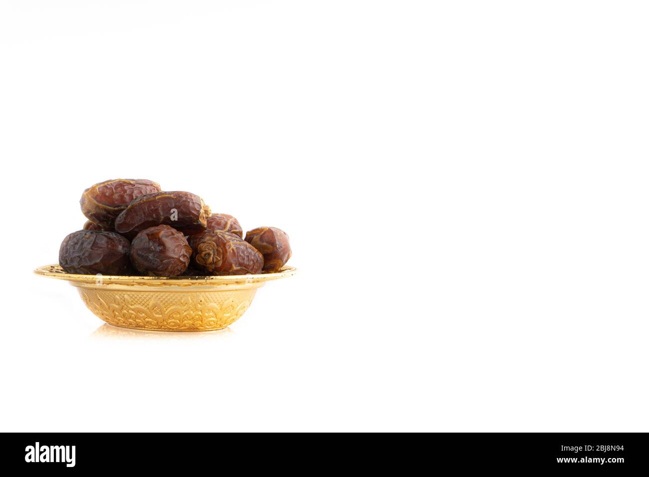 Date fruits or dry dates isolated on white background.Ramadan Kareem ...