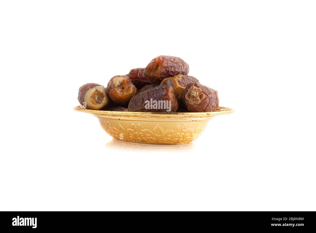 Date fruits or dry dates isolated on white background.Ramadan Kareem ...