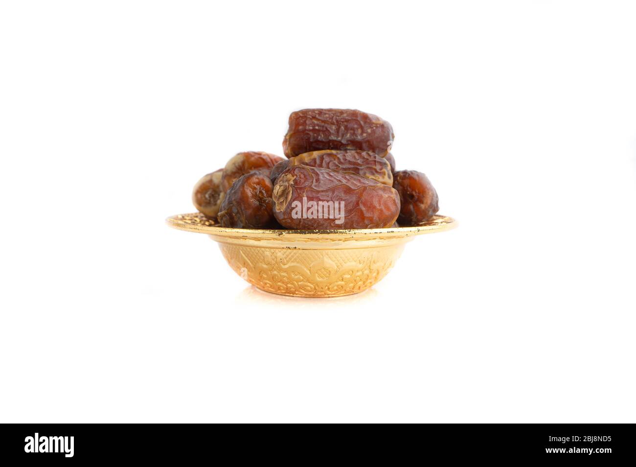 Date fruits or dry dates isolated on white background.Ramadan Kareem ...