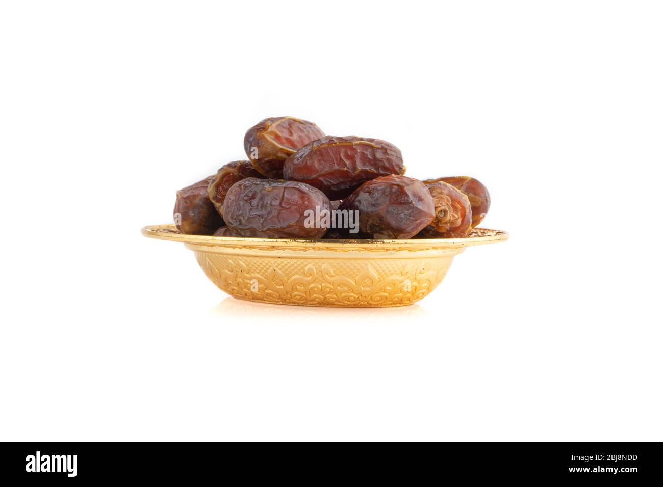 Date fruits or dry dates isolated on white background.Ramadan Kareem ...