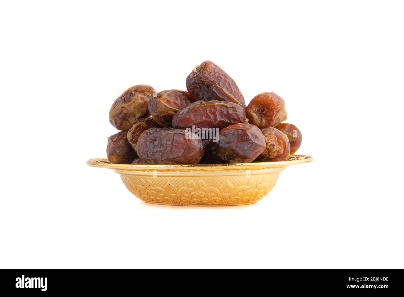 Date fruits or dry dates isolated on white background.Ramadan Kareem ...