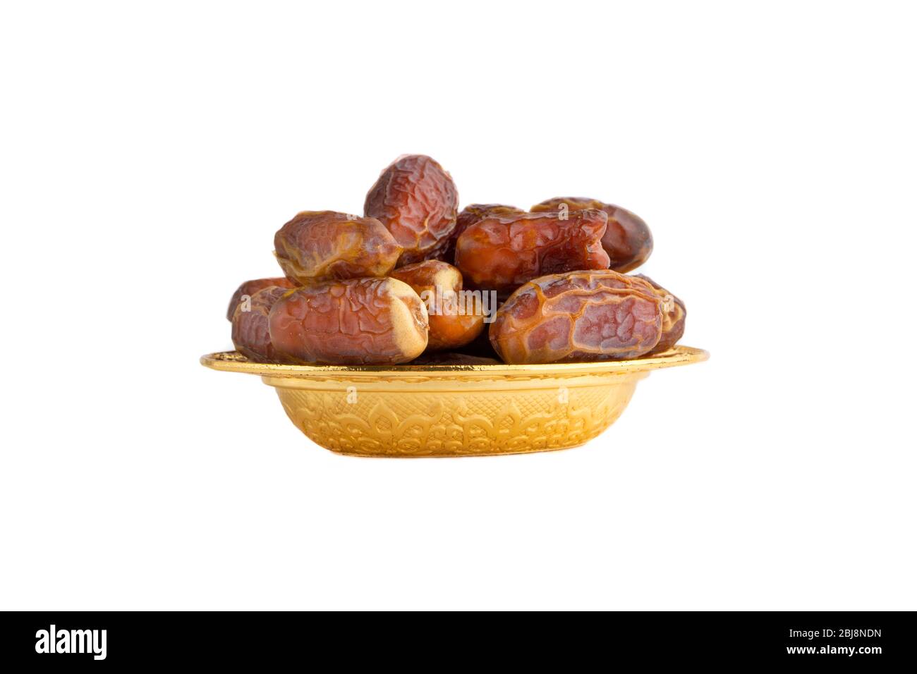 Date fruits or dry dates isolated on white background.Ramadan Kareem ...