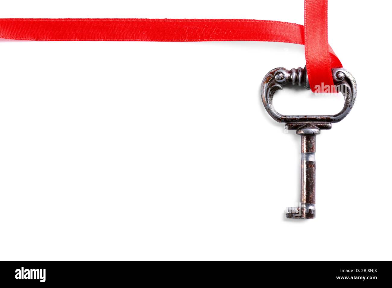 Old keys on ribbon Cut Out Stock Images & Pictures - Alamy
