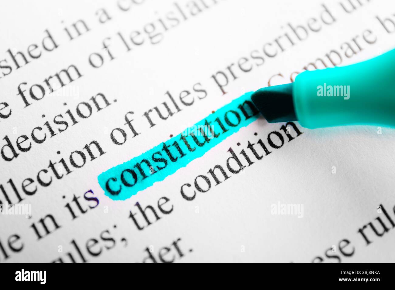 Word law highlighted with a blue marker Stock Photo - Alamy