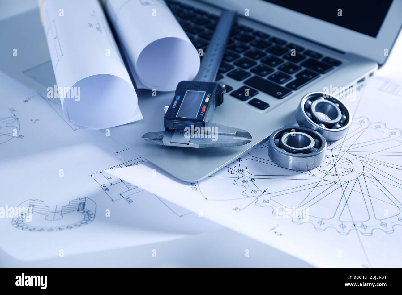 Set of engineering drawings closeup Stock Photo - Alamy