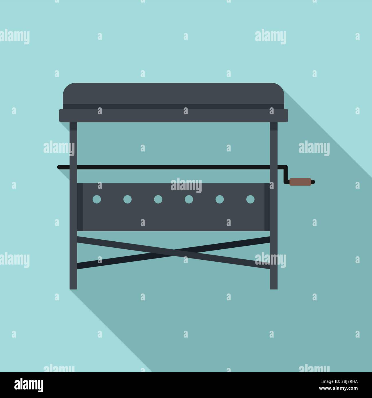 Bbq yard stand icon. Flat illustration of bbq yard stand vector icon ...