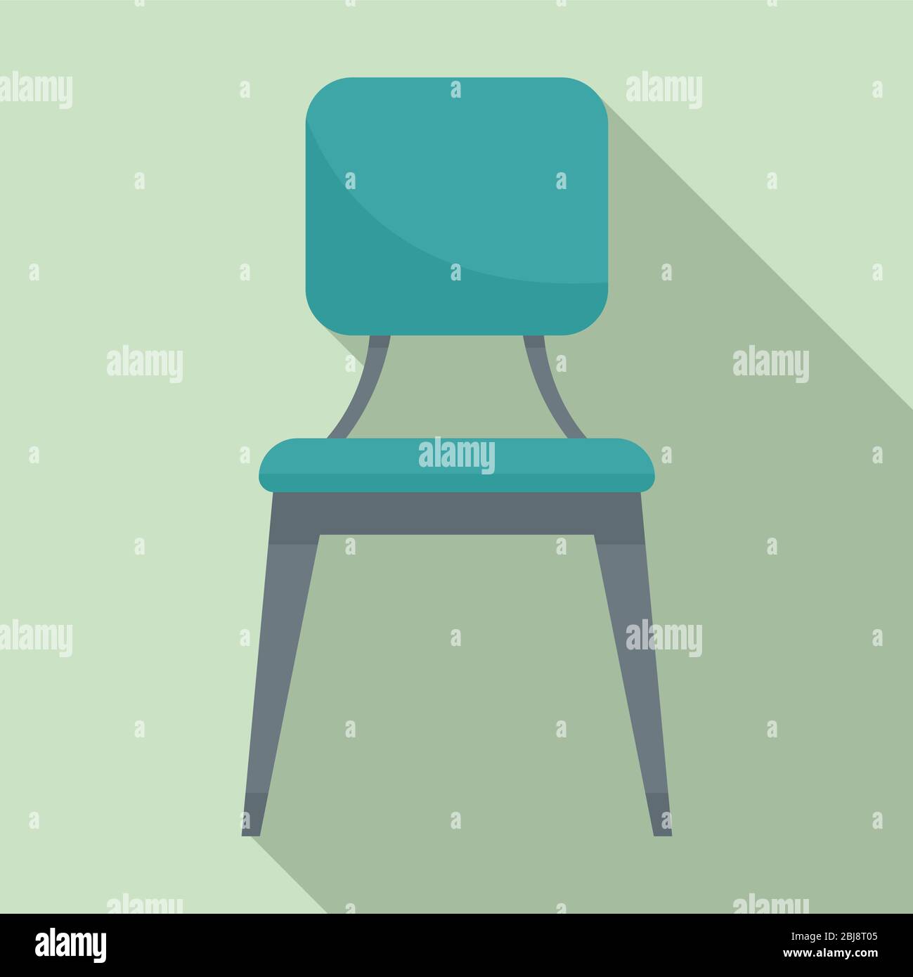 Leather outdoor chair icon. Flat illustration of leather outdoor chair ...