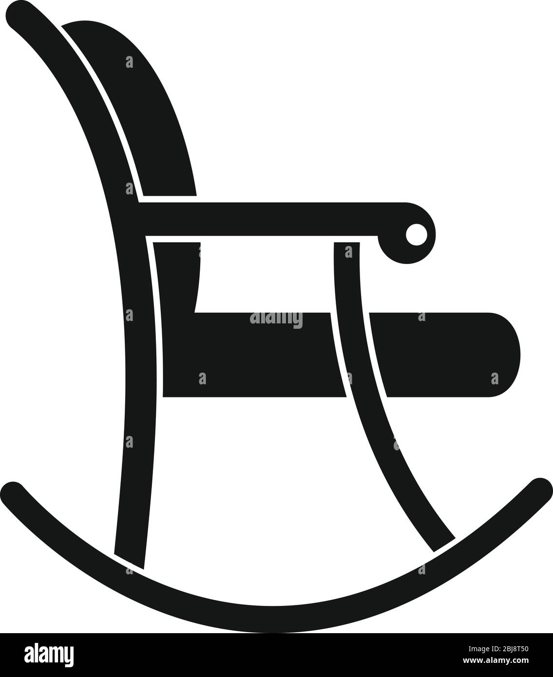 Rocking chair icon. Simple illustration of rocking chair vector icon ...