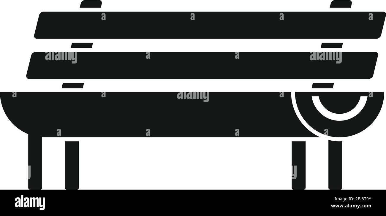 Garden bench icon. Simple illustration of garden bench vector icon for ...