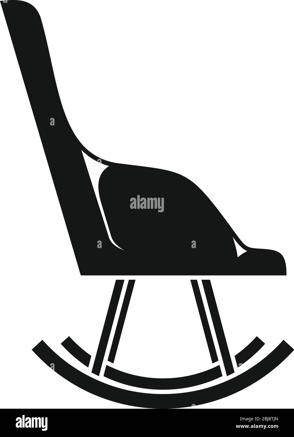 Modern rocking chair icon. Simple illustration of modern rocking chair ...