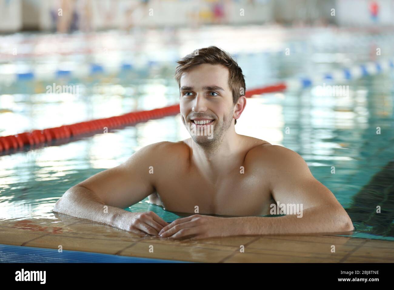 Handsome sporty man in the swimming pool Stock Photo - Alamy