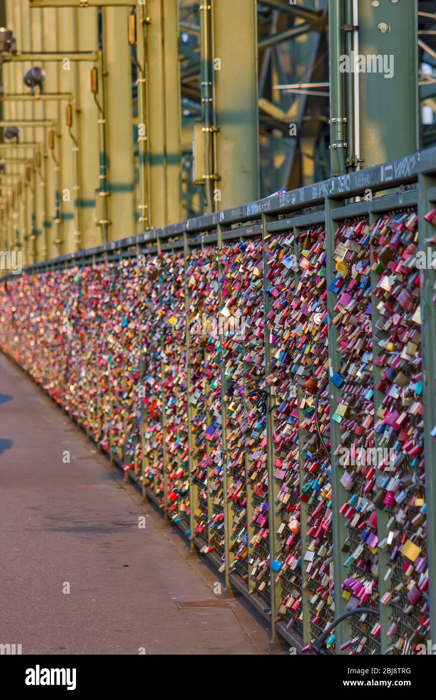 Love bridge on the Rhine in Cologne, Germany Stock Photo - Alamy