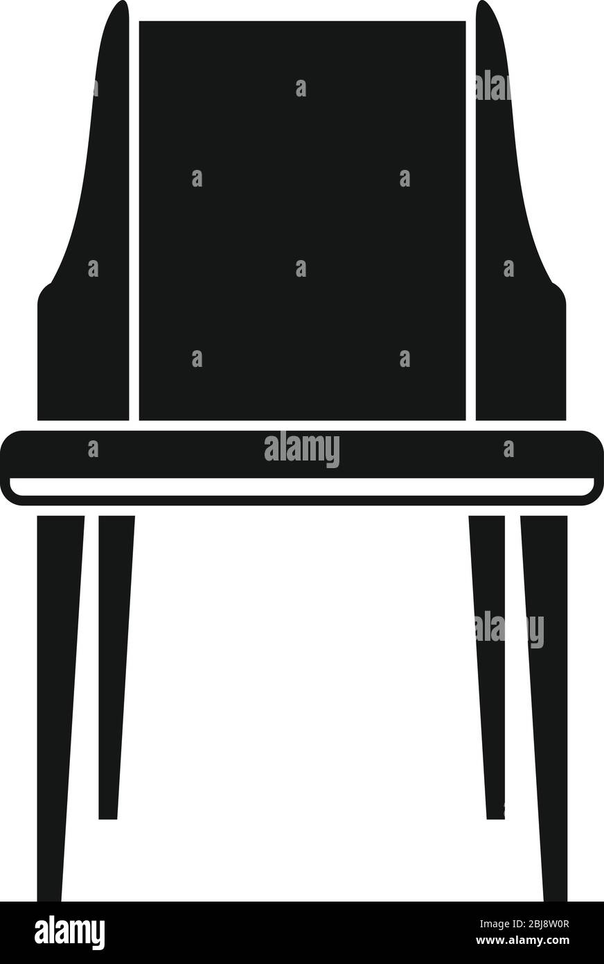 Wood plastic chair icon. Simple illustration of wood plastic chair ...