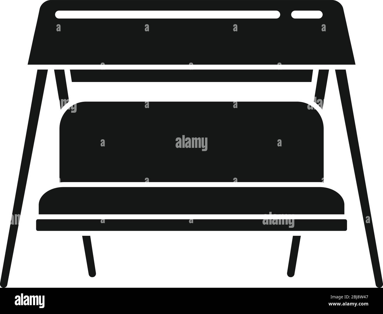 Swing textile chair icon. Simple illustration of swing textile chair ...