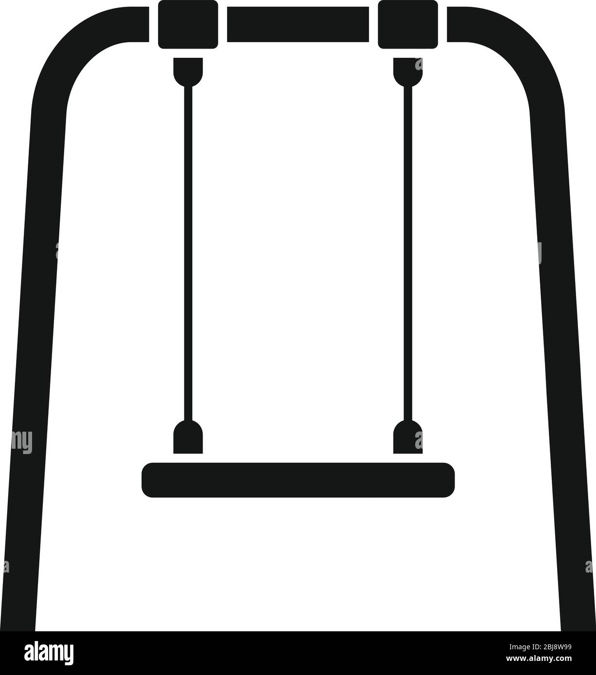 Kid yard swing icon. Simple illustration of kid yard swing vector icon ...
