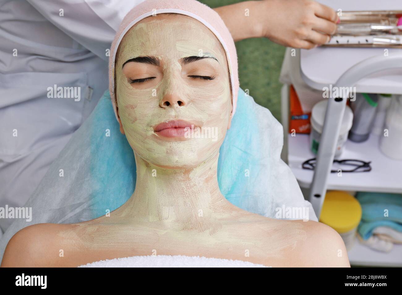 Woman having beauty procedures hi-res stock photography and images - Alamy
