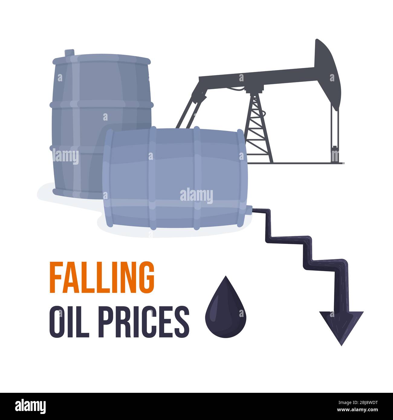 Concept falling on oil Stock Vector Images - Alamy