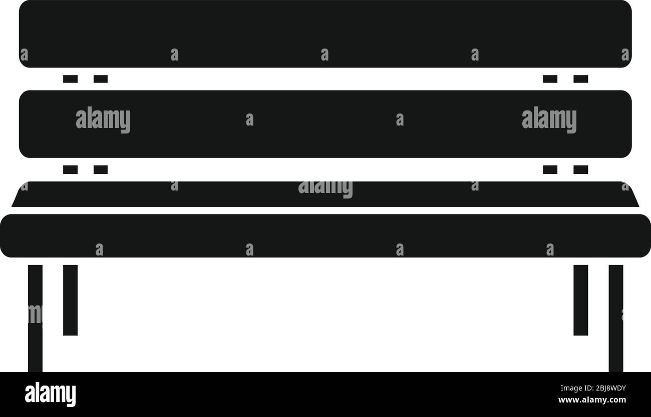 Park bench icon. Simple illustration of park bench vector icon for web ...