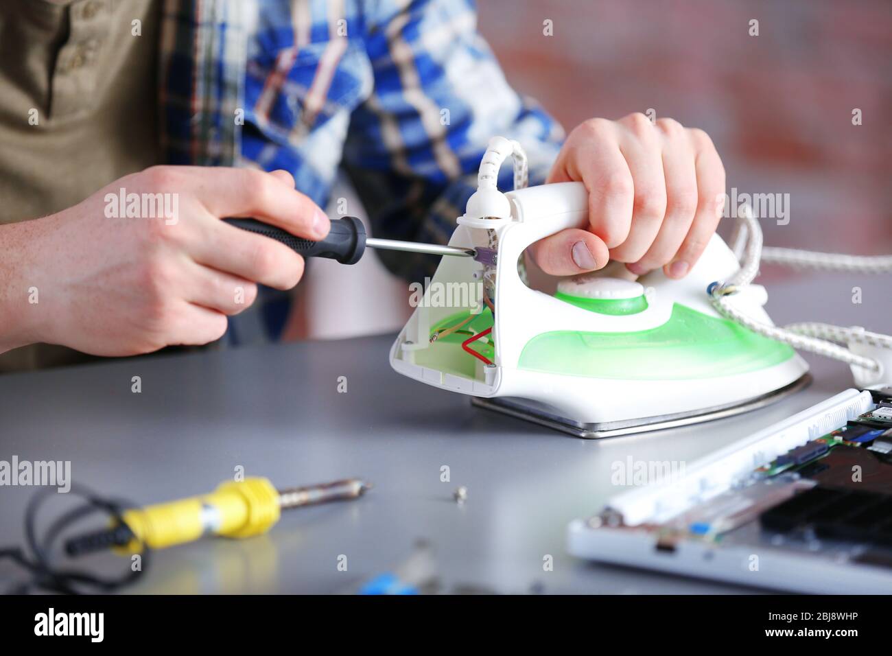 Closeup hands young engineer man hi-res stock photography and images ...