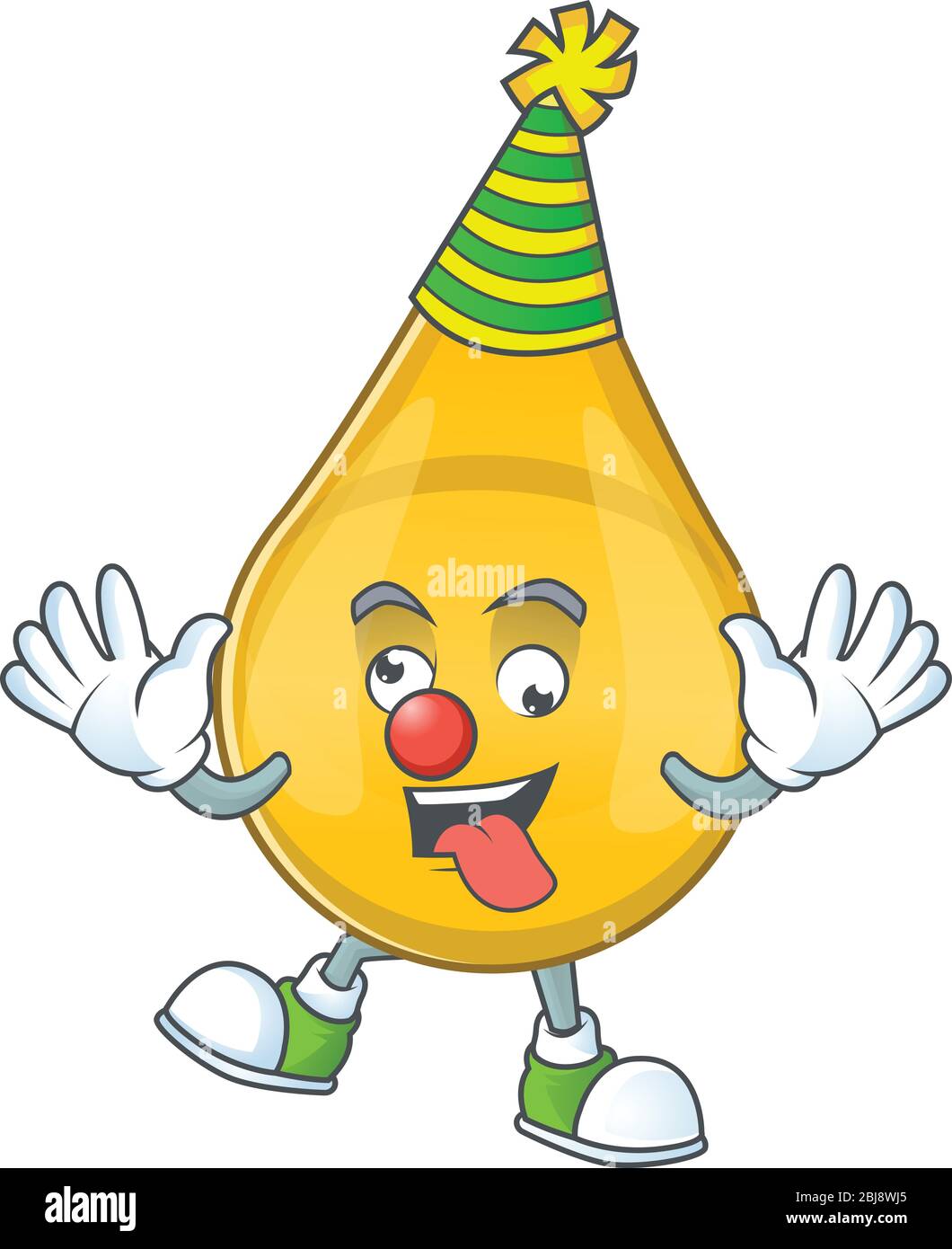 Amusing Clown gold hair serum cartoon character mascot style Stock ...